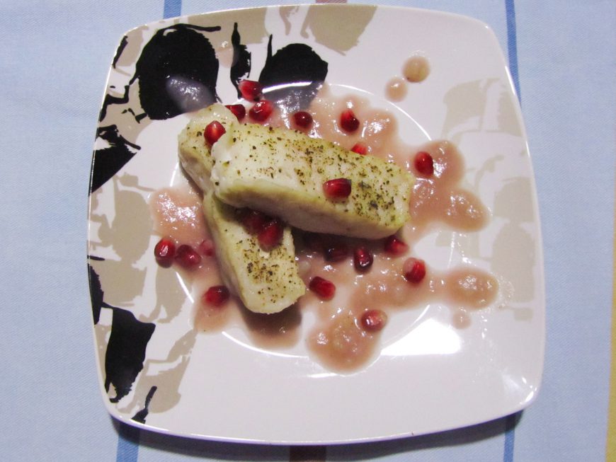 Ricetta per merluzzo con salsa alla melagrana - iMelo